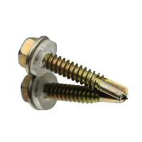 China Din Zine Plated Hexagonal Head M3 M4 M5 Self Tapping Screw With Washer for sale