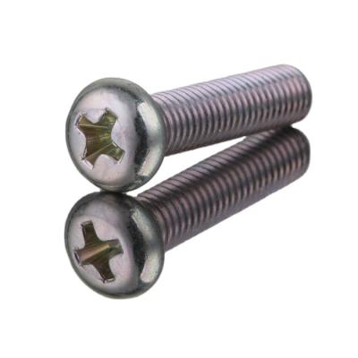 China DIN Carbon Steel Cross Recessed Pan Head Machine Screws M2 M3 M4 M5 M6 M8 10mm 100mm for sale