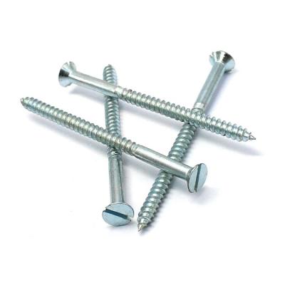 China Metric Brass Copper Titanium Slotted Countersunk Head Wood Chipboard Screws for sale