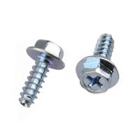 China Zinc Plated Hex Phillips Head With Washer Flang Tapping Screws for sale