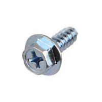 China Zinc Plated Hex Phillips Head With Washer Flang Tapping Screws for sale