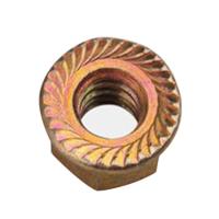 China Carbon Steel Yellow Zinc Plated Hex Flange Nuts for sale