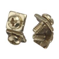China DIN Gold Plated M3.5 * 10 Pan Head Combination Screw With Square Washer for sale