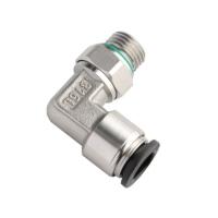 China SS316L Stainless Steel Male Threaded Elbow Pneumatic Push to Connect Fitting 12mm 16mm for sale