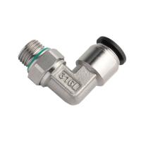 China SS316L Stainless Steel Male Threaded Elbow Pneumatic Push to Connect Fitting 12mm 16mm for sale