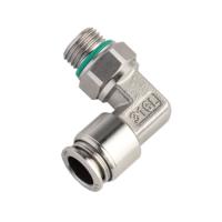 China SS316L Stainless Steel Male Threaded Elbow Pneumatic Push to Connect Fitting 12mm 16mm for sale