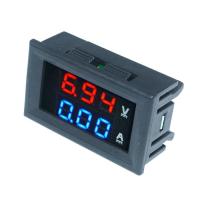 China DC 12V 0.56 Inch Mini Digital Voltmeter Ammeter 100V 10A Dual LED Display Panel Meter for sale