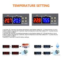 China STC-3028 Dual LED Digital Panel Meters Thermoregulator Thermometer Hygrometer for sale