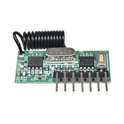 China 433MHz RF Wireless Receiver Module 4 Channel Learning Decoding Remote Control 3-5V for sale