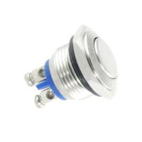 China 16mm Stainless Steel Anti Vandal Momentary Push Button Switch 250V 3A NO Raised Top for sale