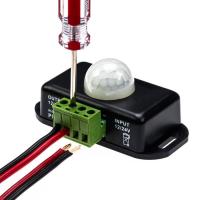 China DC 12V 24V 8A PIR Motion Sensor Switch for LED Strip Light Automatic Infrared Detector for sale