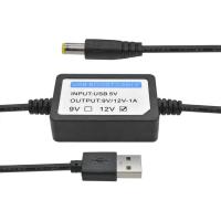 China 5V to 12V USB Boost Converter Cable 1A 2.1x5.5mm DC Power Cable 1m for sale