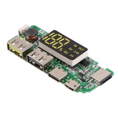 China QC Dual USB 18650 Lithium Battery Charger Module Step Up Buck Converter 5V 2.4A for sale