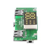 China LED Dual USB 5V 2.1A Micro USB Input 18650 Battery Charger Board with Overcharge Protection for sale