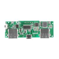 China LED Dual USB 5V 2.1A Micro USB Input 18650 Battery Charger Board with Overcharge Protection for sale