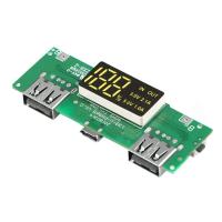 China LED Dual USB 5V 2.1A Micro USB Input 18650 Battery Charger Board with Overcharge Protection for sale