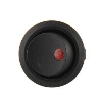 China 12V DC Red LED Round Rocker Toggle Switch ON-OFF SPST 3 Pin 19mm Waterproof for sale
