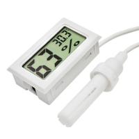China Professional Mini Probe Digital Lcd Thermometer Hygrometer Humidity Temperature Meter Indoor Display White for sale