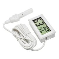 China Professional Mini Probe Digital Lcd Thermometer Hygrometer Humidity Temperature Meter Indoor Display White for sale