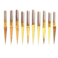 China Carbide 10 Degree 0.1mm Pcb Engraving Bits For Cnc Router for sale