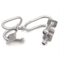 China Stainless Steel U Type Snap Pipe Clamp Cross Clamp Connector for Greenhouse 1-2 Inch for sale