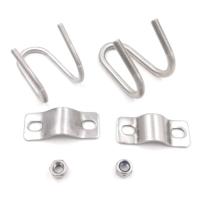 China Stainless Steel U Type Snap Pipe Clamp Cross Clamp Connector for Greenhouse 1-2 Inch for sale