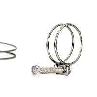 China Large Size Fasteners Hose Clamp Double Wire Fastener Hose Clamps for sale