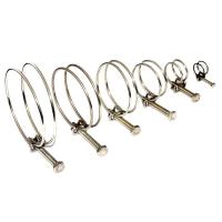 China Large Size Fasteners Hose Clamp Double Wire Fastener Hose Clamps for sale