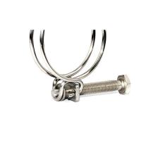 China Large Size Fasteners Hose Clamp Double Wire Fastener Hose Clamps for sale