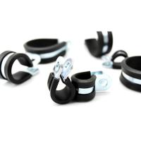 China DIN Standard Wide Pipe Hose Clamp Stainless Steel Insulated Tube Clips 304 for sale