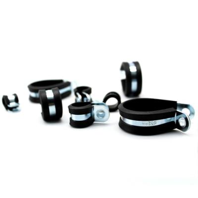 China Refrigeration Insulated R Type Pipe Clamp with Rubber 1/2 to 4 Inch for sale