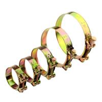 China Galvanized Iron Single Bolt Heavy Duty Pipe Clip Single Bolt Hose Clamp for sale