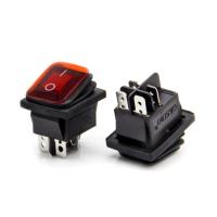 China 16A 250V 4 PIN Waterproof Lighted Rocker Switch for sale