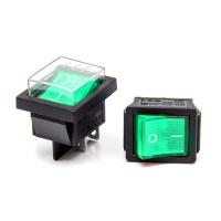 China KCD4 DPST ON-OFF 4 Pin Rocker Switch 20A 250VAC Red Green Boat Switch for sale