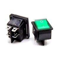 China KCD4 DPST ON-OFF 4 Pin Rocker Switch 20A 250VAC Red Green Boat Switch for sale