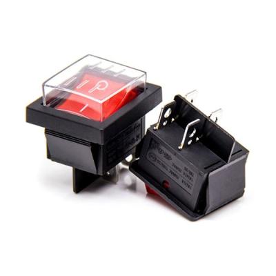 China KCD4 DPST ON-OFF 4 Pin Rocker Switch 20A 250VAC Red Green Boat Switch for sale