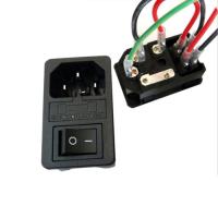 China AC 10A 250V Three-in-One Embedded Power Socket with Switch and Fuse Nylon Copper for sale