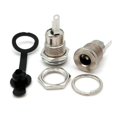 China 5.5mm X 2.1mm Metal Dc Power Jack Socket 30V Female Panel Mount Connector for sale