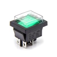 China On Off Switch 4 Pin 2 Position 16a 250v Rocker Switch With Waterproof Cover for sale