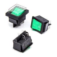 China On Off Switch 4 Pin 2 Position 16a 250v Rocker Switch With Waterproof Cover for sale