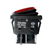 China 30A 250V Heavy Duty 6 Pin DPST IP67 Waterproof Toggle Rocker Switch with LED for Marine Boat Auto for sale
