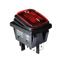 China 30A 250V Heavy Duty 6 Pin DPST IP67 Waterproof Toggle Rocker Switch with LED for Marine Boat Auto for sale