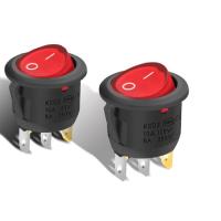China 12V 3 Pin Car Autos Boat Round Rocker Dot LED Light Toggle Switch for sale