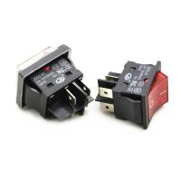China KCD4 DPST 4 Pin On Off Illuminated 30A 250VAC Waterproof Rocker Switch T85 for sale
