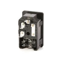 China AC-01 Three In One AC Power Socket 10A 250V Nylon Copper DB-14-1FRS for sale