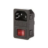 China AC-01 Three In One AC Power Socket 10A 250V Nylon Copper DB-14-1FRS for sale