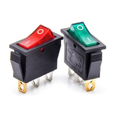 China Illuminated Latching Red Green Rocker Switch 6A 250VAC 20A 125VAC CE CQC TUV for sale
