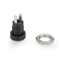 China Screw Copper Metal Head DC Power Jack Socket DC-022B 2.5 x 5.5mm Panel Mount for sale