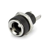 China Screw Copper Metal Head DC Power Jack Socket DC-022B 2.5 x 5.5mm Panel Mount for sale