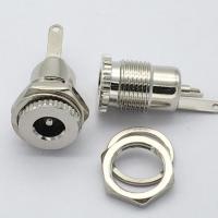 China Screw Copper Metal Head DC Power Jack Socket DC-022B 2.5 x 5.5mm Panel Mount for sale
